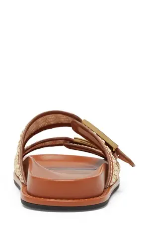Fendi Feel Raffia Slide Sandal