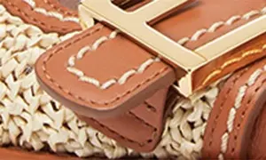 Fendi Feel Raffia Slide Sandal