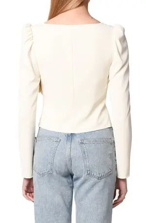 WAYF Unforgettable Long Sleeve Puff Shoulder Top