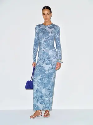 REFORMATION Tommie Knit Dress - Blue