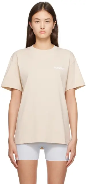 Jacquemus JACQUEMUS Beige Forever 'Le T-Shirt Jacquemus' T-Shirt - 130 Light Beige