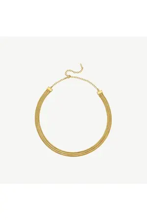 SOKO Safu Layered Herringbone Necklace - Gold