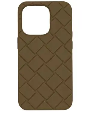 Bottega Veneta Intreccio Silicone Iphone 14 Pro Case Mud