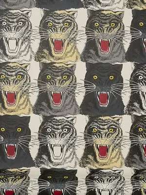 Gucci Tiger Face Print Wallpaper - Multicolor | Editorialist
