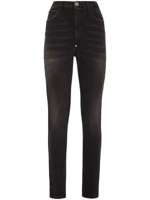 Philipp Plein Distressed Skinny Jeans - Black