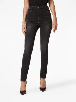 Philipp Plein Distressed Skinny Jeans - Black