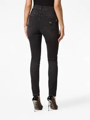 Philipp Plein Distressed Skinny Jeans - Black