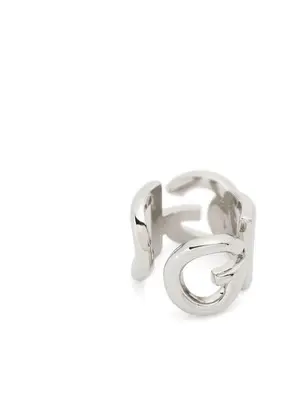 Dolce & Gabbana Logo Plaque Ring - Silver