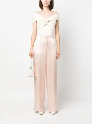 Magda Butrym Wide-leg Silk Trousers - Pink