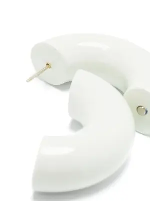 UNCOMMON MATTERS Large Strato Chunky Hoop Earrings - White