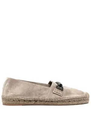 Brunello Cucinelli Buckle-detailing Leather Espadrilles