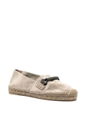 Brunello Cucinelli Buckle-detailing Leather Espadrilles