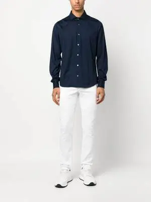 Fedeli Iconic Jason Button-up Shirt - Blue