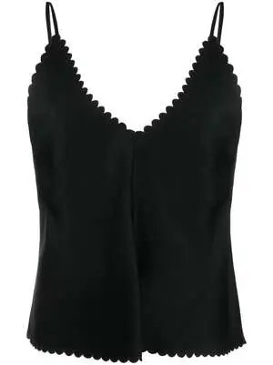 JIL SANDER Scalloped Satin Tank Top