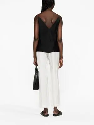 JIL SANDER Scalloped Satin Tank Top