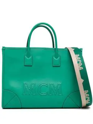 Mcm Munchen Large Leather Tote Bag