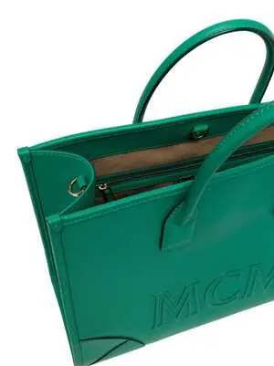 Mcm Munchen Large Leather Tote Bag