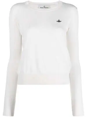 VIVIENNE WESTWOOD Orb-embroidered Jumper - Neutrals