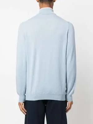 Fedeli Favonio Quarter-zip Cashmere Jumper - Blue