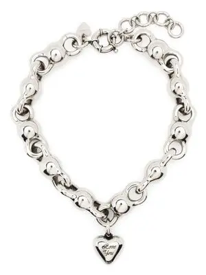 Acne Studios Chunky-chain Heart Necklace