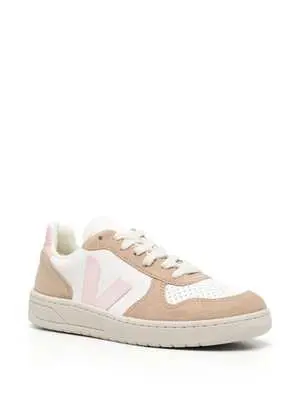 VEJA V-10 Chromefree Leather Sneakers - White