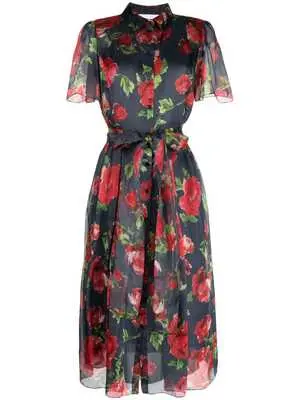 Floral Silk Dresses 