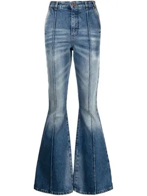 Balmain Whiskering Jeans For Women