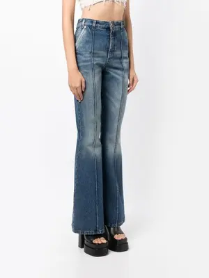 Balmain High-waisted Flared Jeans