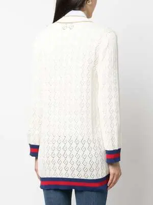 Gucci G-monogram Pointelle Cotton Cardigan