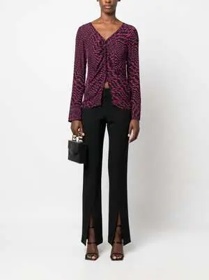 Pinko Logo-print Long-sleeve Blouse