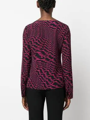 Pinko Logo-print Long-sleeve Blouse