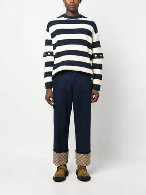Gucci Striped Brushed Jumper - Neutrals