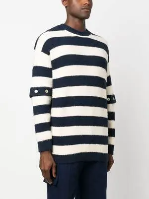 Gucci Striped Brushed Jumper - Neutrals