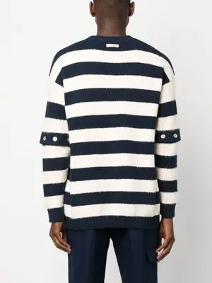 Gucci Striped Brushed Jumper - Neutrals