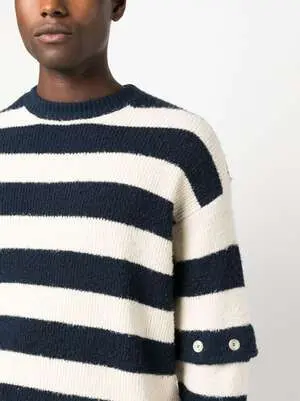 Gucci Striped Brushed Jumper - Neutrals