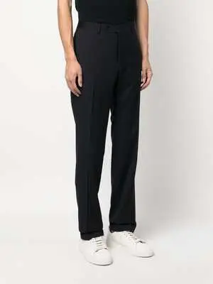 Canali Straight-leg Wool Trousers - Blue