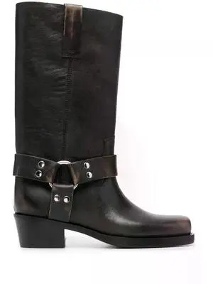Paris Texas Roxy 45mm Leather Biker Boots - Black