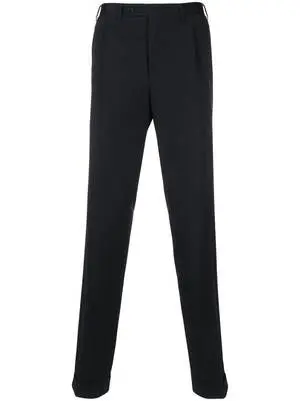 Canali Straight-leg Wool Trousers - Blue