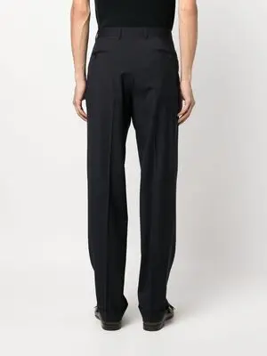 Canali Straight-leg Wool Trousers - Blue