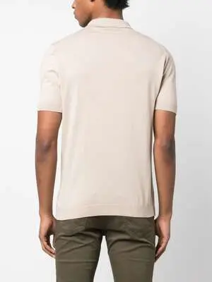 John Smedley Ribbed-knit Cotton Polo Shirt - Neutrals