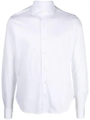 ORIAN Long-sleeve Button-up Shirt - White