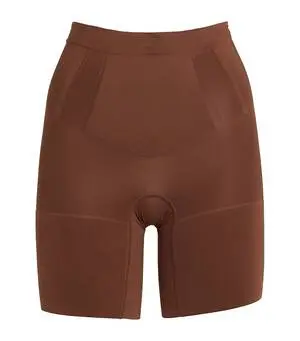 Spanx Sculpt Oncore Mid-thigh Shorts - Brown