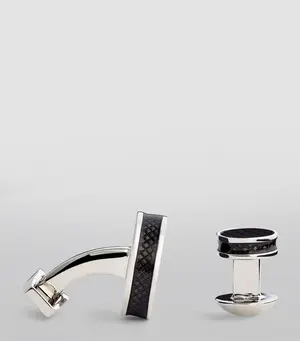 Tateossian Disc Cufflink Set - Black