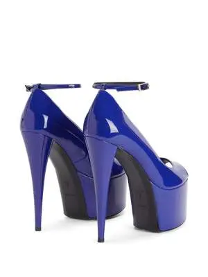 GIUSEPPE ZANOTTI 150mm Gz Aida Platform Pumps - Blue