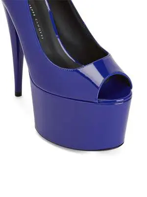 GIUSEPPE ZANOTTI 150mm Gz Aida Platform Pumps - Blue