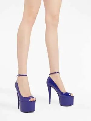 GIUSEPPE ZANOTTI 150mm Gz Aida Platform Pumps - Blue