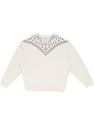 COUNTY OF MILAN Marcelo Burlon Bandana-print Sweatshirt - Neutrals