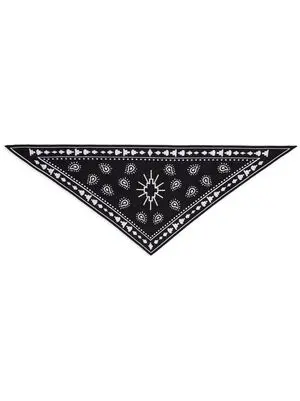 COUNTY OF MILAN Bandana Knitted Scarf - Black