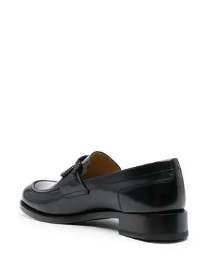 Rene Caovilla Crystal-embellished Leather Loafers - Black