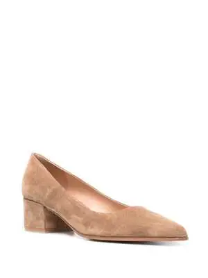 GIANVITO ROSSI Piper 45mm Suede Pumps - Neutrals